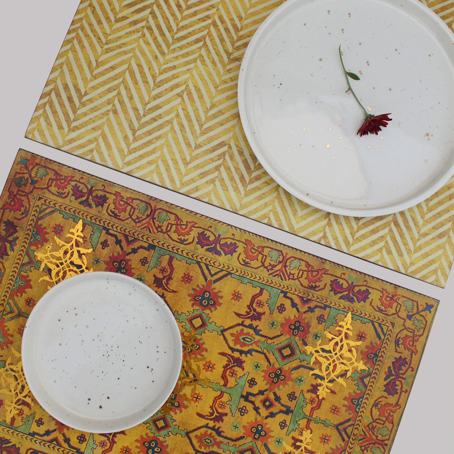 ERAYA TABLE PLACEMENTS (SET OF 6 / YELLOW)